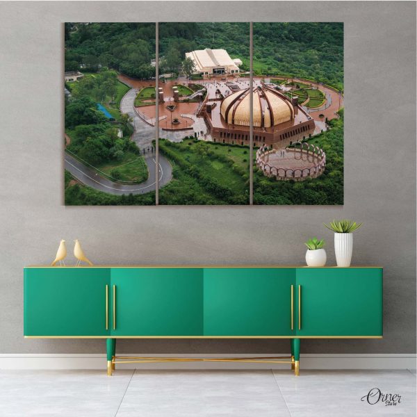 Islamabad Monument Bird View (3 Panels) | Architecture Wall Art