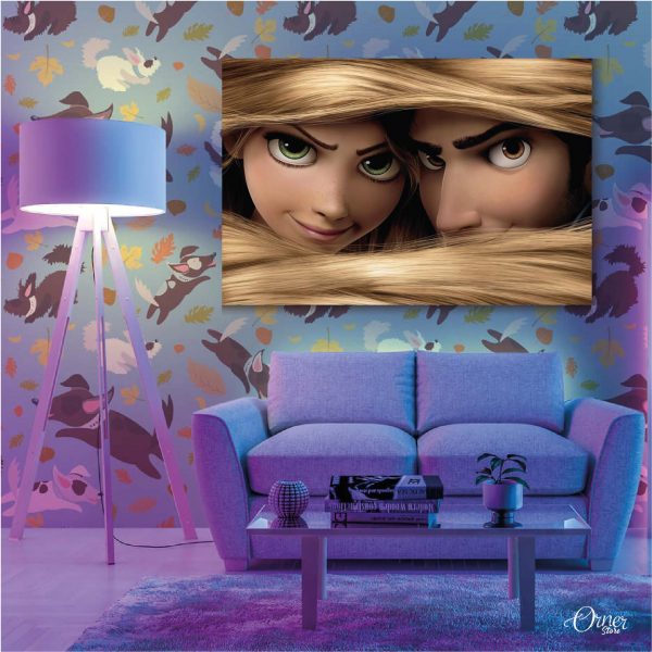 Rapunzel And Flynn Tangled | Cartoon Poster Wall Art